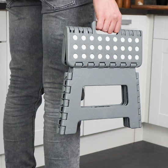 Opstapje met rubberen noppen, draagbare klapkruk, belastbaar tot 150 kg ...