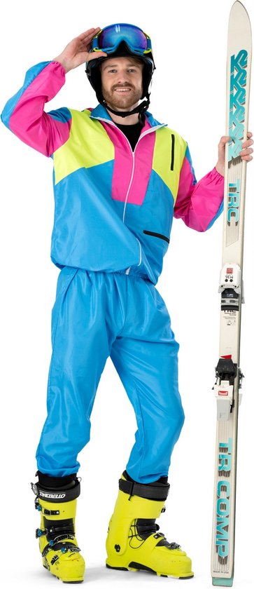 Funny Fashion - Foute Skipakken - Skiing Stefano - Man - Blauw - Maat ...
