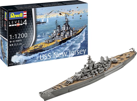 1:1200 Revell 05183 Battleship USS New Jersey Plastic Modelbouwpakket | bol