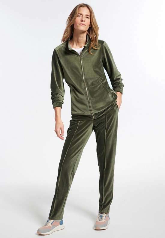 Damart - Vrijetijdspak in velours - Dames - Groen - S | bol
