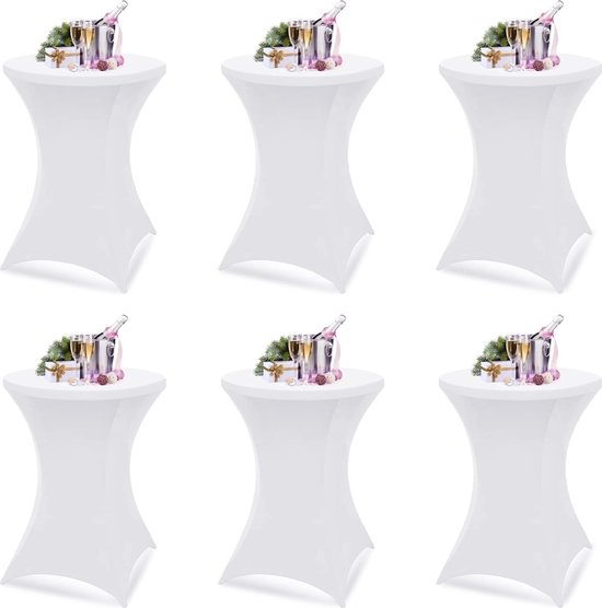 Set van 6 stretch statafelhoezen, tafelkleed voor statafel/bistrotafel/tafeldiameter Ø... | bol