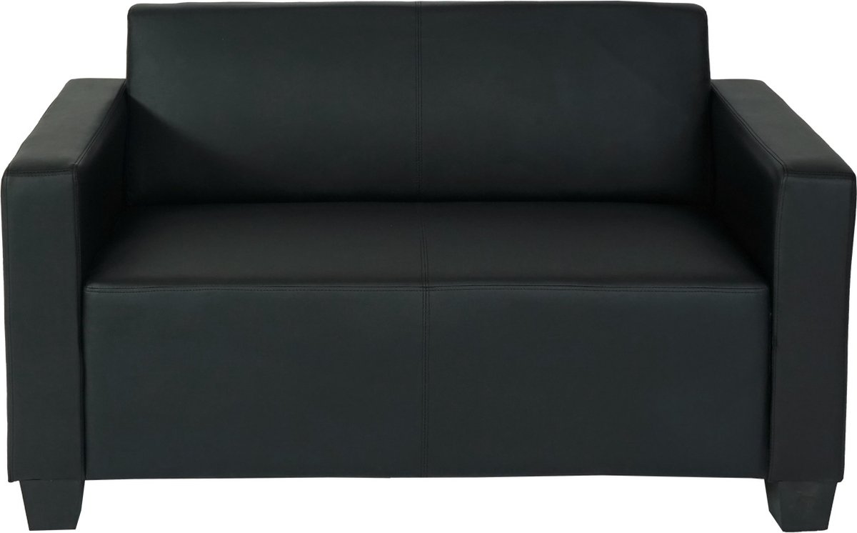 2-zits bank Lyon loungebank kunstleer ~ zwart | bol