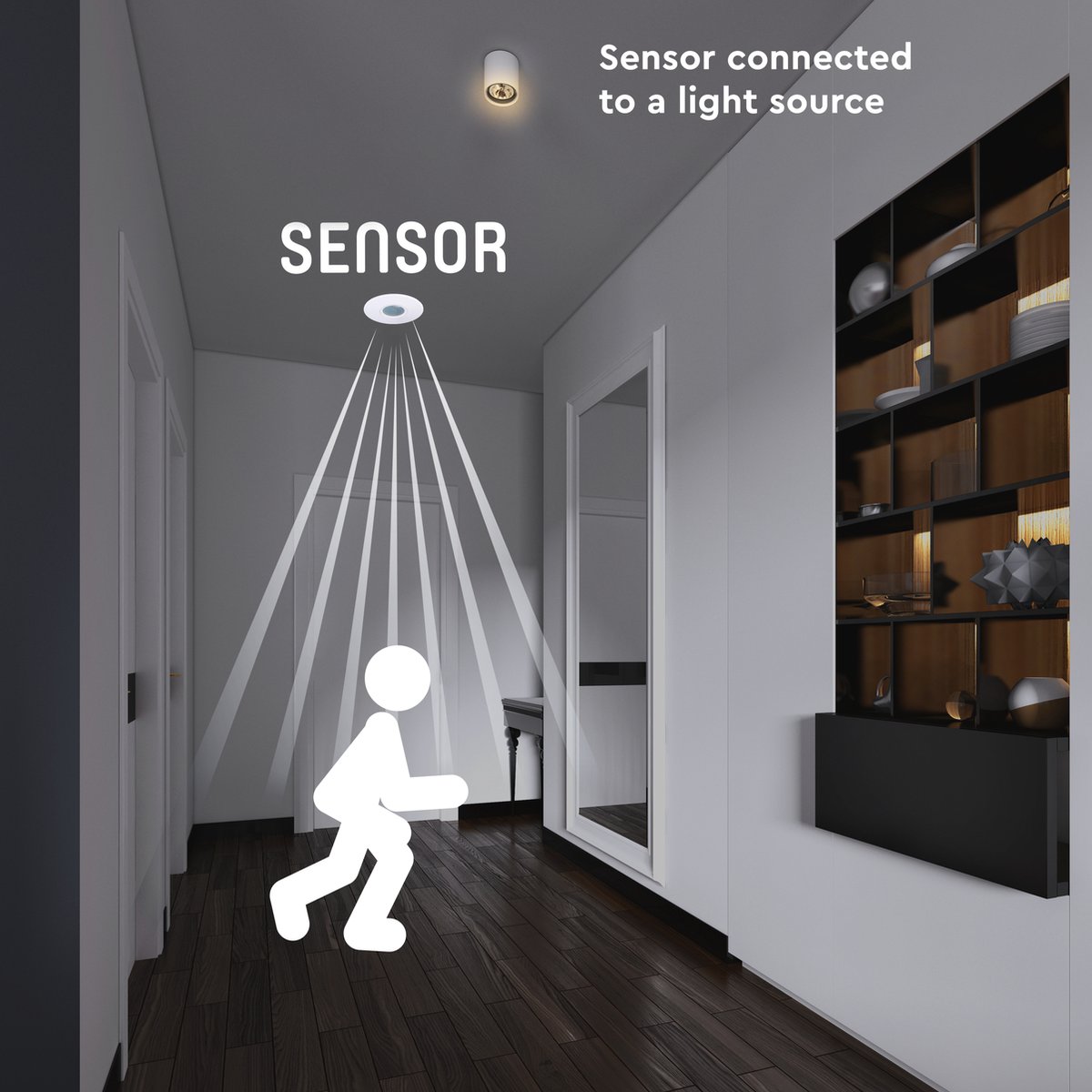 LED's Light Bewegingsmelder voor Plafond - Met daglichtsensor en Bewegingssensor - 6... | bol