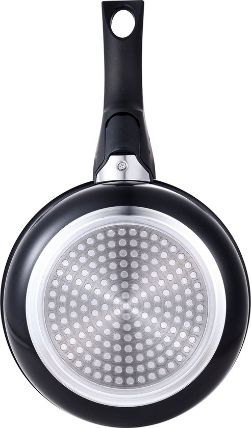 Bergner Click & Cook - Koekenpannenset - 3 pannen van geperst aluminium ...