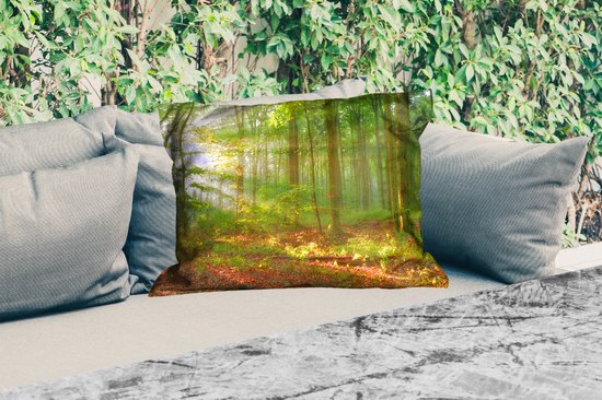 Buitenkussens - Zon - Bos - Bomen - Natuur - Herfst - 60x40 cm ...