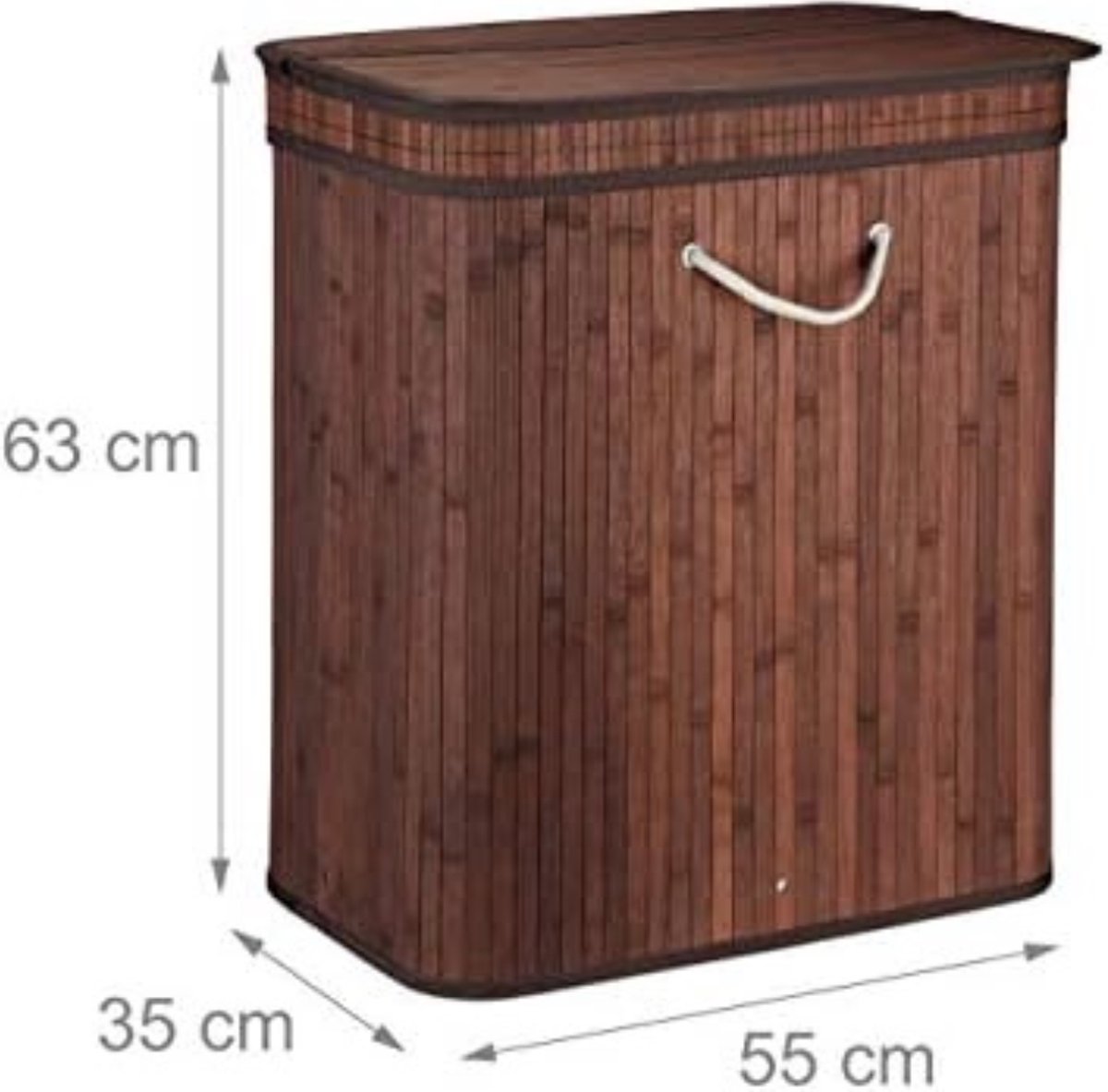 Wasmand Riet - Wasmand Riet Met Deksel - Wasmand Bamboe - Bruin | bol
