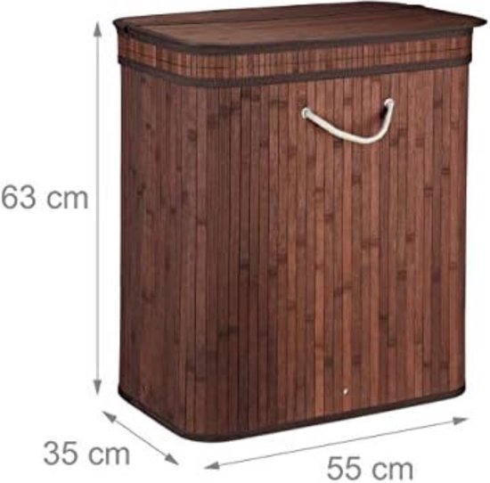 Wasmand Riet - Wasmand Riet Met Deksel - Wasmand Bamboe - Bruin | bol