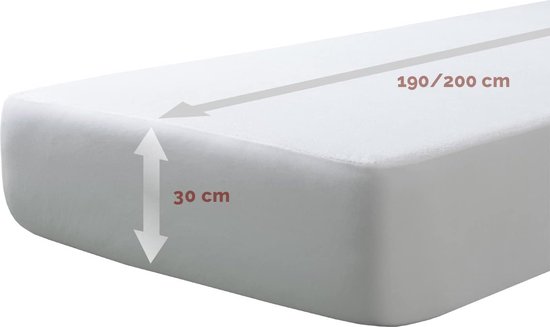 Waterdichte matrasbeschermer 60x120. Badstof van 100% katoenen ...