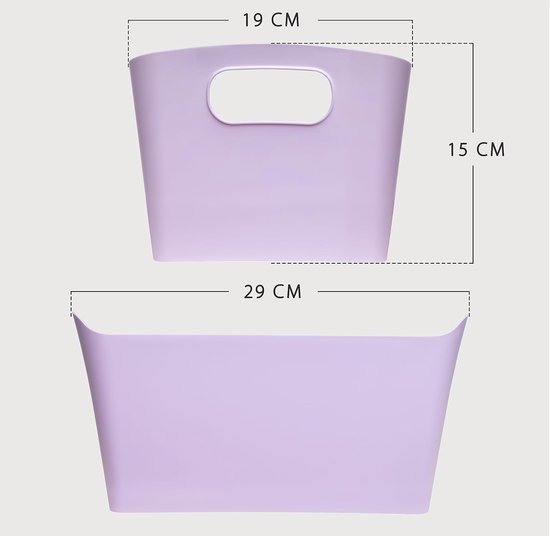 Storage box without lid, 29 x 19 x 15 cm, plastic storage boxes, for ...