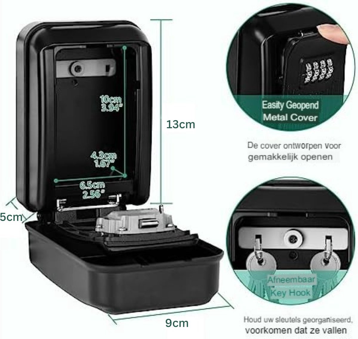 Sleutelkastje Buiten met Code - Sleutelkluis voor Buiten - Sleutelkluis ...