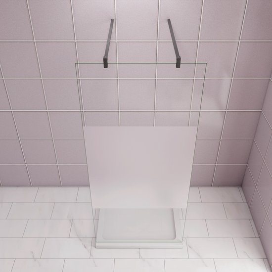 Inloopdouche 117,7x200cm,8mm NANO EasyClean veiligheidsglas matglas ...