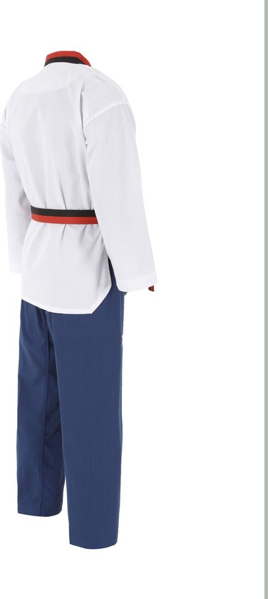 JCalicu poomsae taekwondopak poom jongen | WT | Wit / Blauw (Maat: 190) | bol
