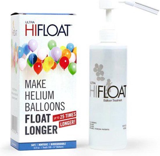 Ultra Hi-float met pomp - helium gel voor latex ballonnen - 473 ml | bol