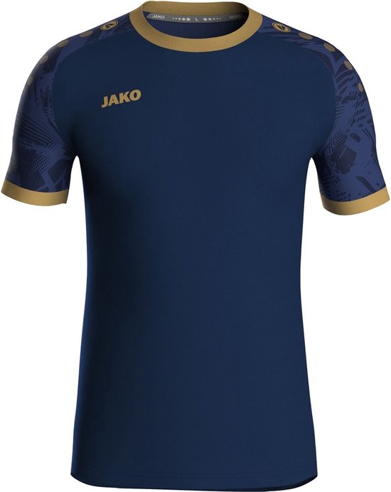 Jako Iconic Shirt Korte Mouw Kinderen - Navy / Marine / Goud | Maat ...