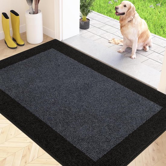Schoonloopmat voor binnen, 80 x 120 cm, antislip deurmat, wasbare ...