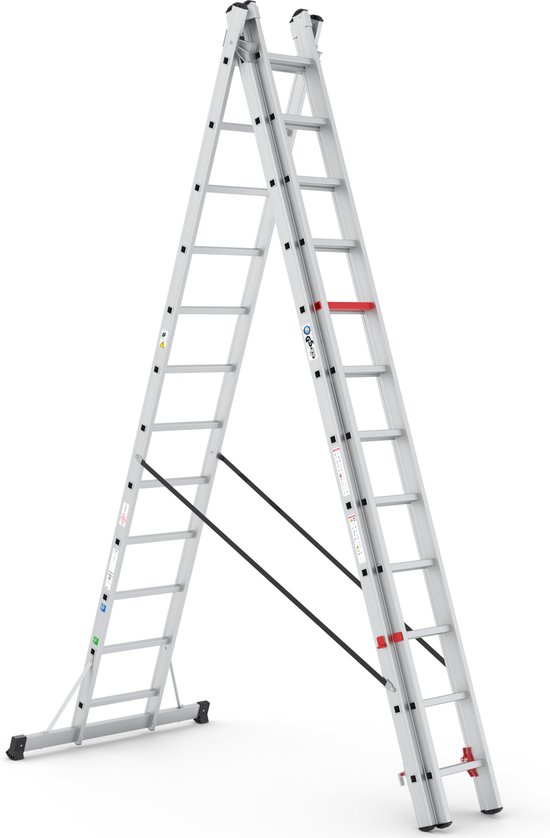 Professionele Ladder | 3-delig | 3x12 Sporten | reformladder | ladder ...