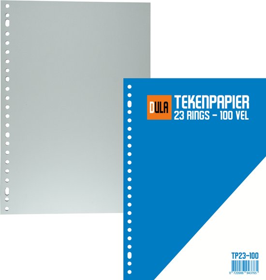 DULA - Ringbandpapier A4 - 23 rings - Tekenpapier - 70 grams - 100 vel ...