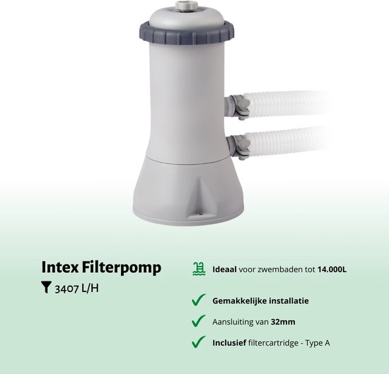 Intex 28638GS Filterpomp - 3.407 liter per uur inclusief Intex Filter ...
