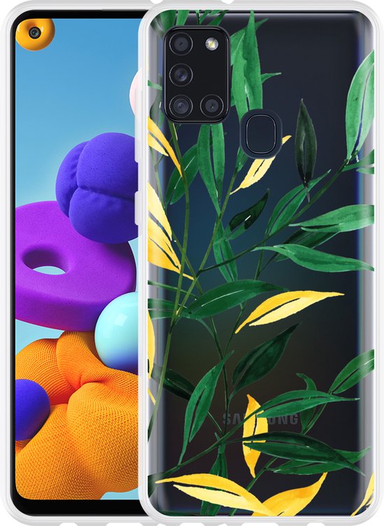 Samsung Galaxy A21s Hoesje Watercolor Flowers - Designed by Cazy | bol.com