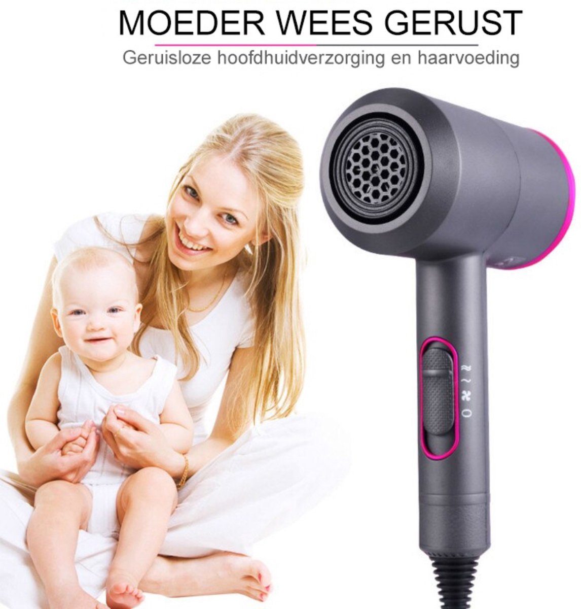 Bolture Fohn met Diffuser voor Krullen - Hair Dryer - Haarfohn ...