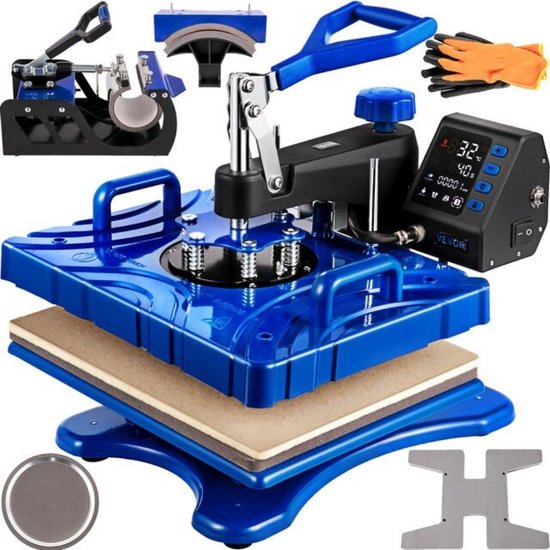 Vevor Warmte Pers Sublimatie Machine - 6in1 - Transferpers - Hittepers ...
