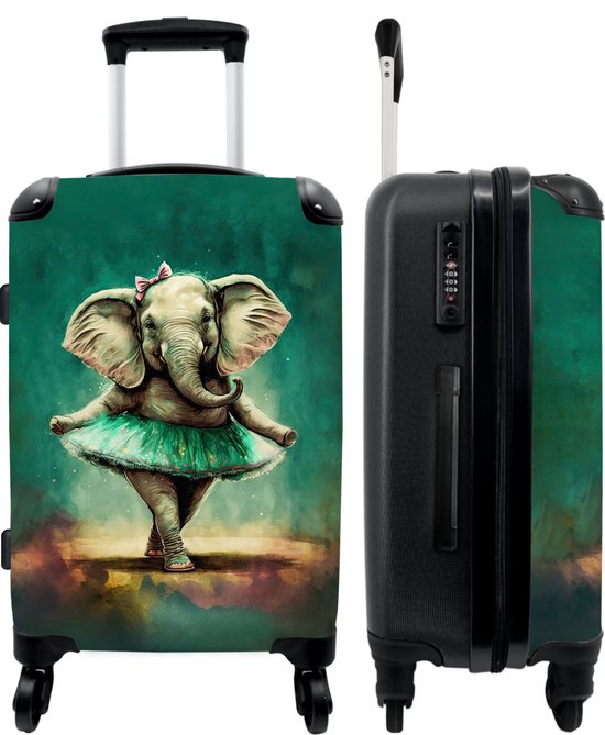 NoBoringSuitcases.com® Kinderkoffer - Olifant - Ballet - Verf - Meisje ...