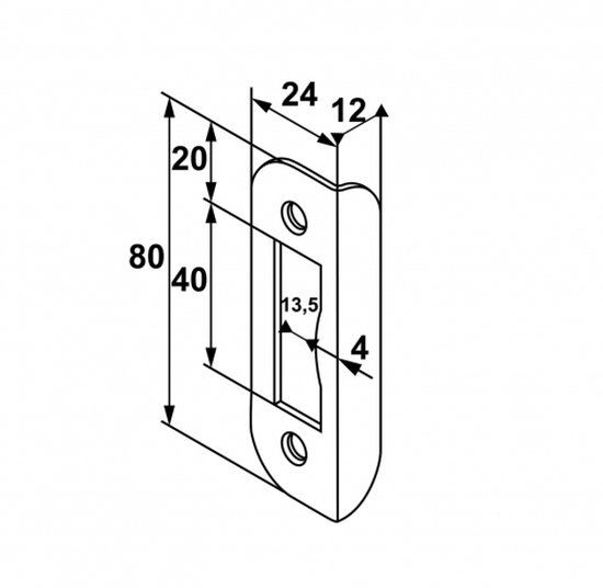 Hoeksluitplaat AXA 7155 t.b.v. loopslot - Afgerond - RVS | bol.com