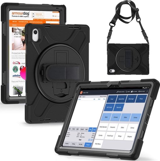 Rugged case met handstrap en schouderband voor iPad 10 (10.9/2022) | bol