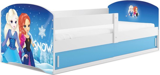 Kinderbed met Opbergruimte 80x160 – Meisjesbed Frozen – Peuter Bed Met ...