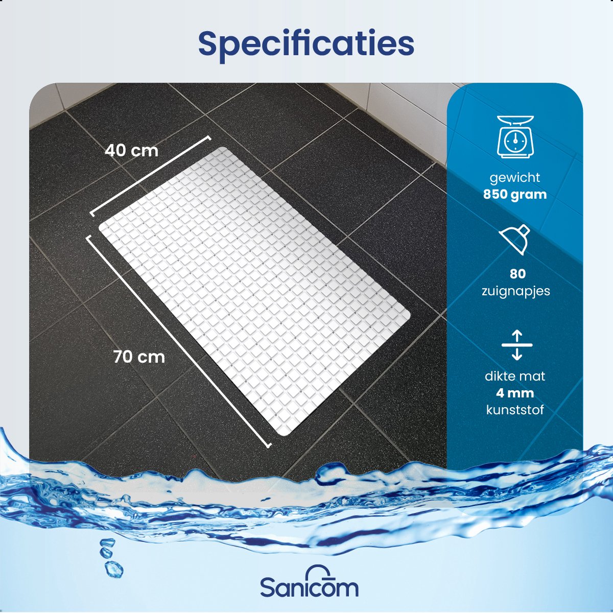 Douchemat - Badmat Antislip - Antislipmat Douche - Antislipmat Bad ...