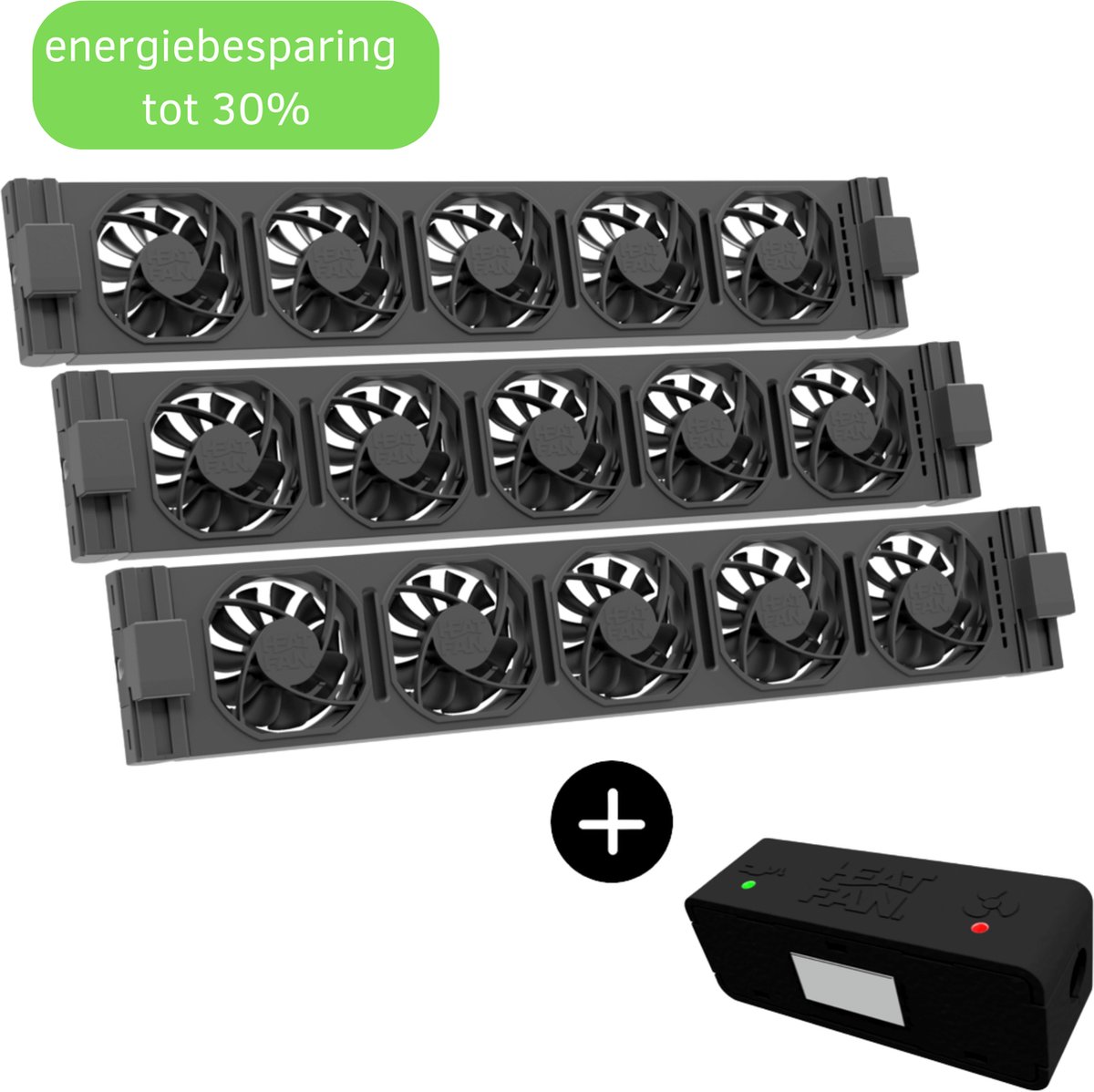 Cleanheat- Radiator Ventilator Trio Zwart – Radiator Booster 5 ...