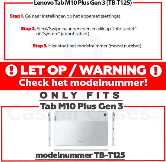 Lunso - Geschikt voor Lenovo Tab M10 Plus Gen 3 (3e generatie) - Luxe ...