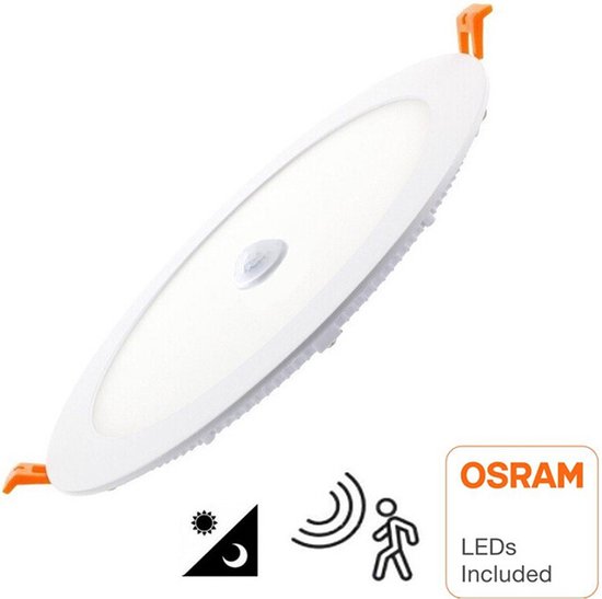 LED Downlight Slim - Oficto Dury - PIR Bewegingssensor 360° + Dag en ...