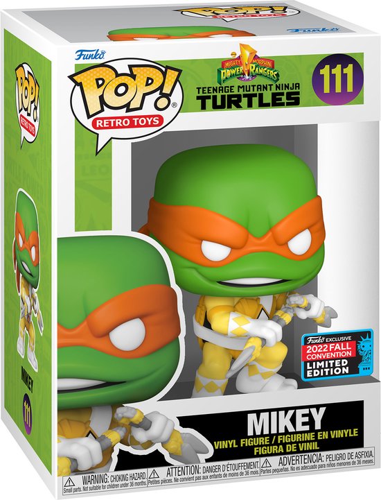 Funko Pop! Comics: Mighty Morphin Power Rangers/Teenage Mutant Ninja ...