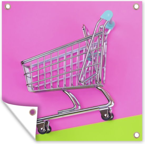 Tuin poster Winkelkar van heuvel - 200x200 cm - Tuindoek - Buitenposter ...