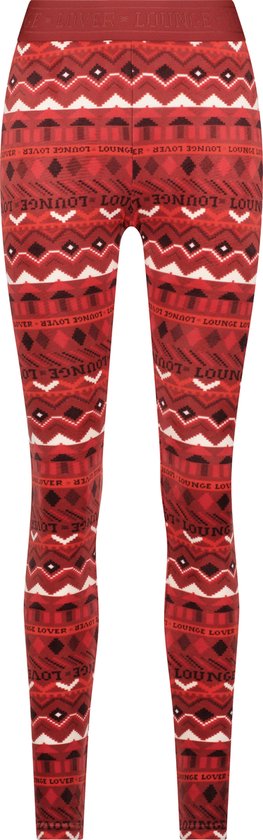 Hunkemöller Dames Nachtmode Legging Velours - Rood - maat S | bol.com