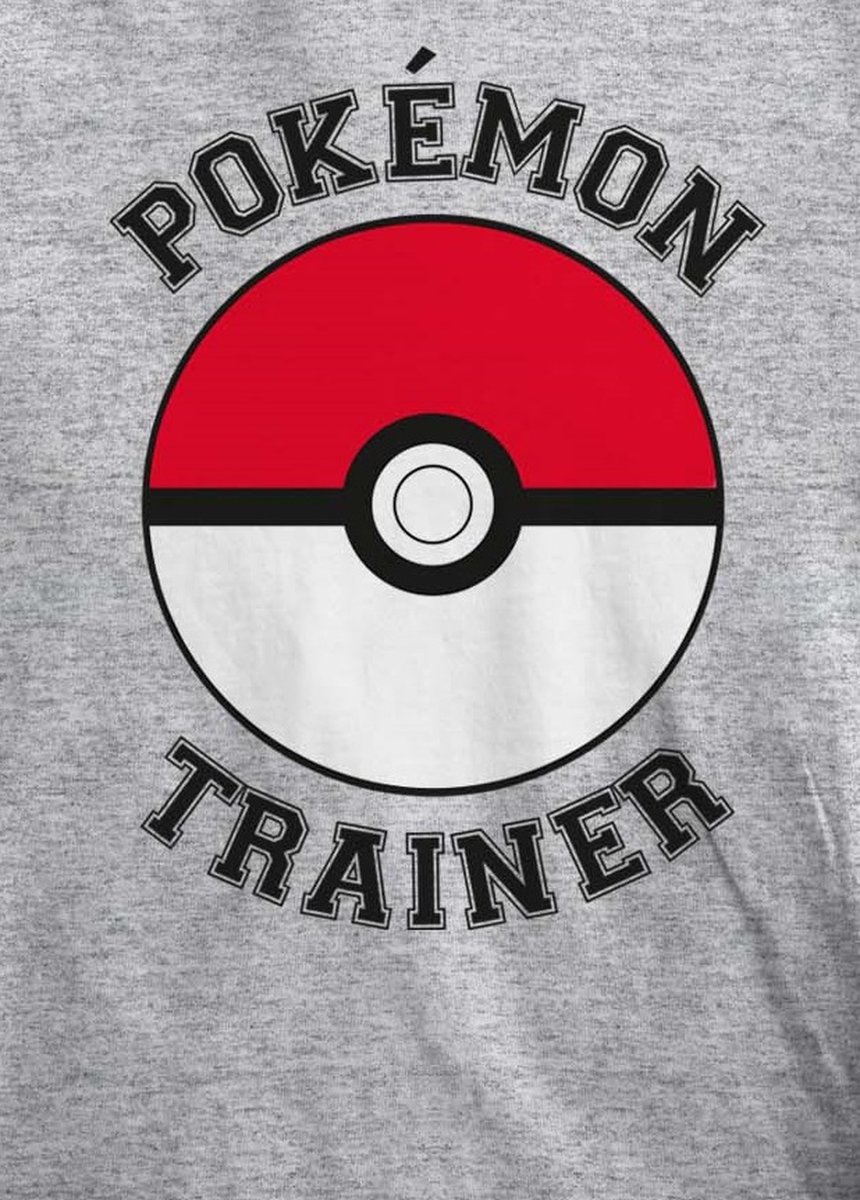 Pokemon - Trainer Kids T-Shirt Grijs | bol.com
