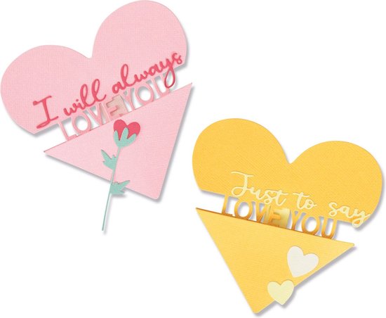 Sizzix Thinlits Die Set Heart Slider Card | bol