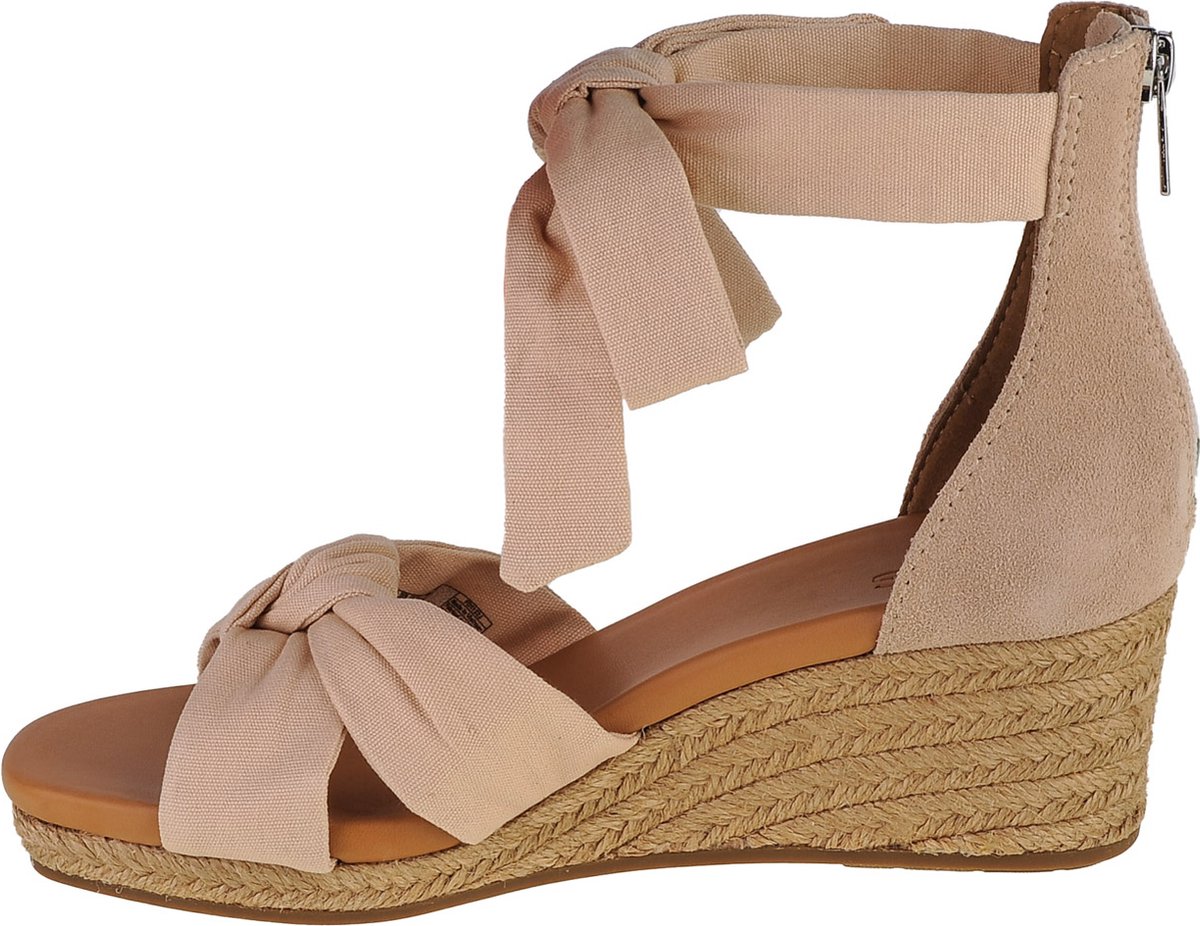 UGG W Yarrow Sandalen - Met Sleehak - Dames - Beige - Maat 40 | bol.com