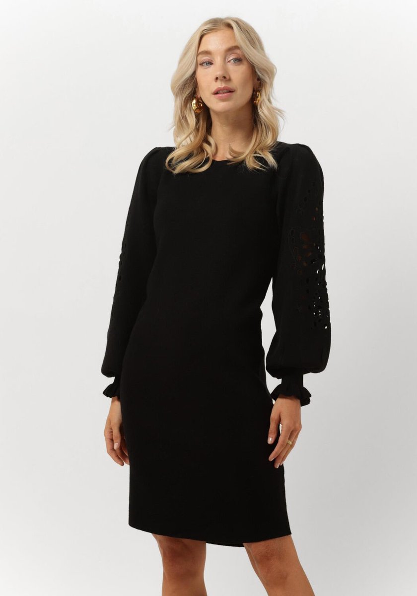 Object Reynard Ls Knit Dress Jurken Dames - Rok - Jurk - Zwart - Maat ...
