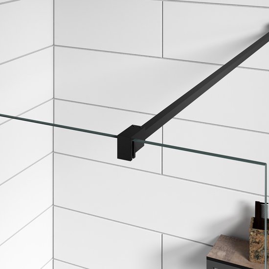 Inloopdouche Rizani 100 x 200cm douchewand zwart rookglas | bol.com