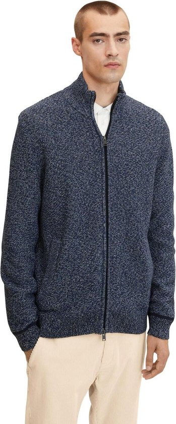 TOM TAILOR structured knit jacket Heren Vest - Maat M | bol.com