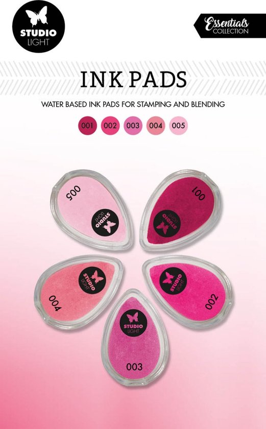 Studio Light Ink Pads Waterbased Rood tinten SL-ES-INKP01 215x130mm ...