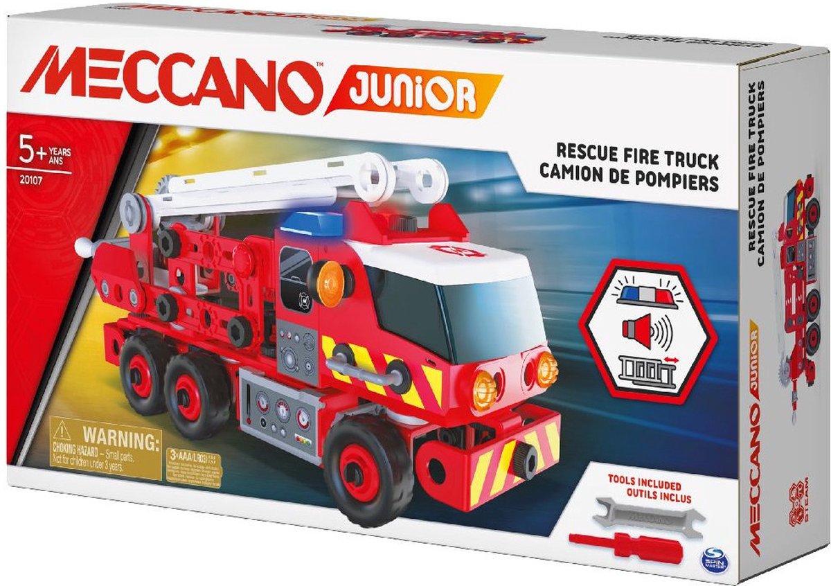 Meccano bouwpakket Fire Truck 8 x 35 x 20 cm rood 154-delig | bol.com