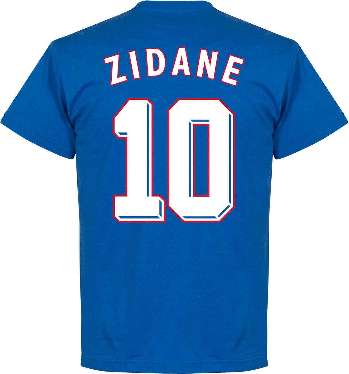 Frankrijk Zidane 1998 Retro Team T-Shirt - Blauw - S | bol.com