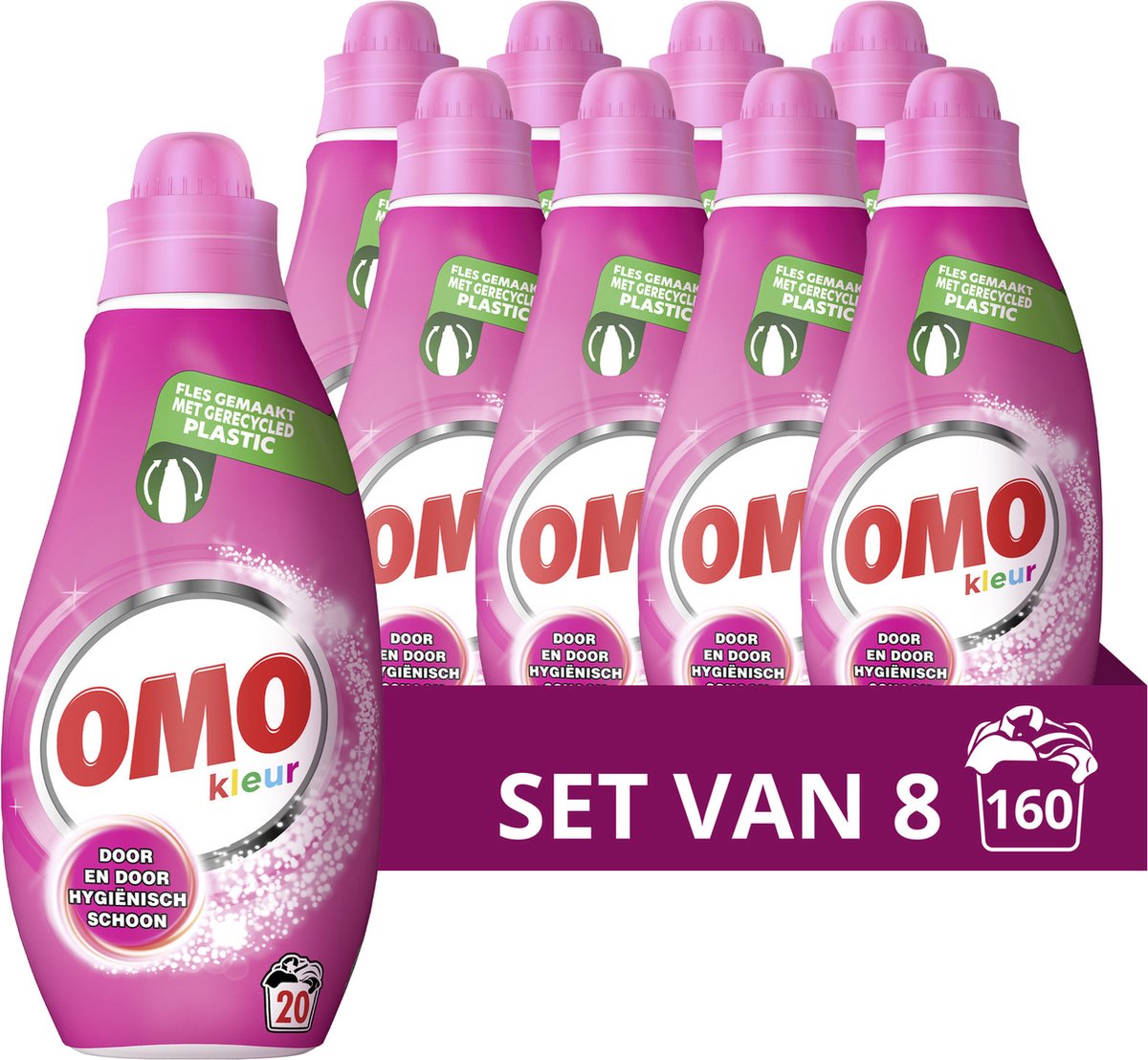 Omo Klein & Krachtig Kleur Vloeibaar Wasmiddel - 8 x 20 wasbeurten ...