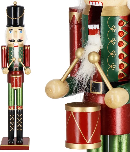 Springos Notenkraker Kerst | Houten Soldaat | Kerstversiering | Groen ...