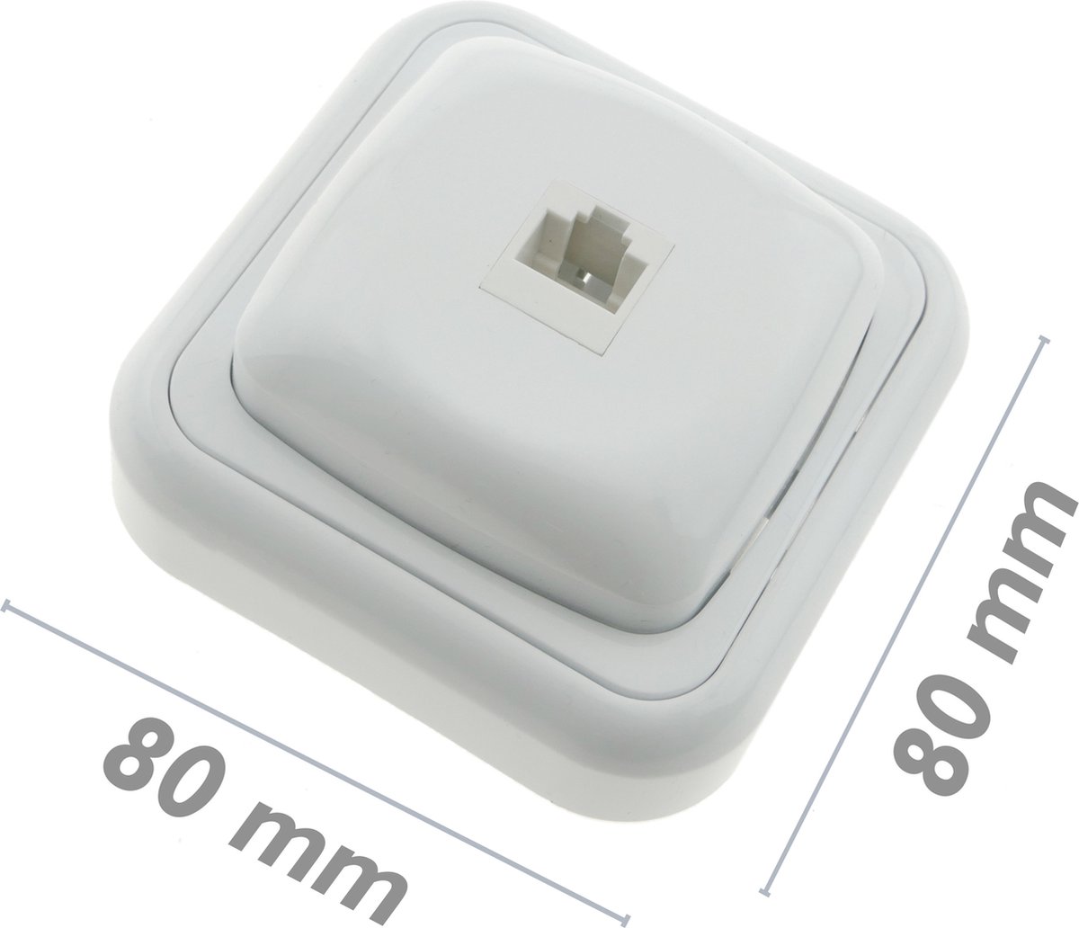 BeMatik - Basis met RJ45-netwerkaansluiting aan de oppervlakte met wit ...