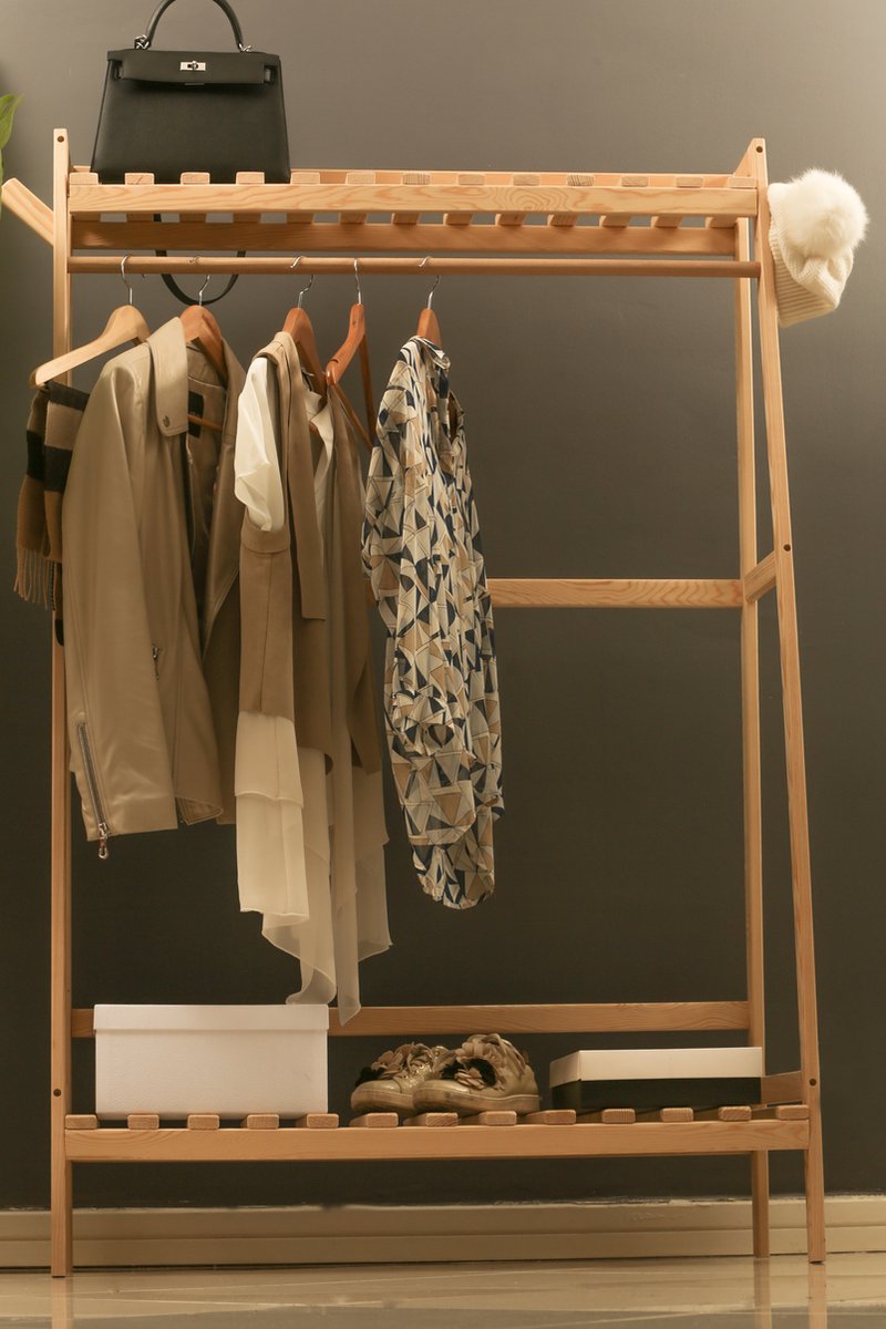 Double T Concept® Sedna Kledingrek Naturel - Bohemian Style - Mobiel ...