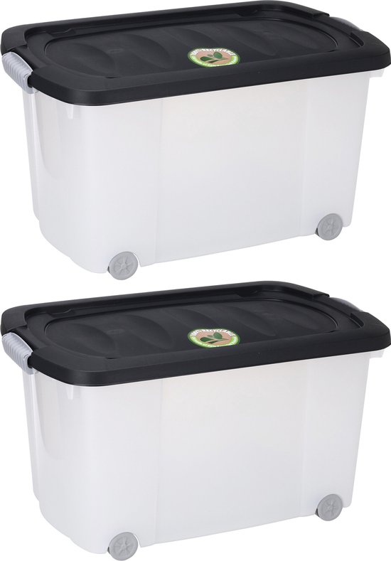 Storage Solutions Boîtes de rangement/boîtes à roulettes - 2x pièces ...